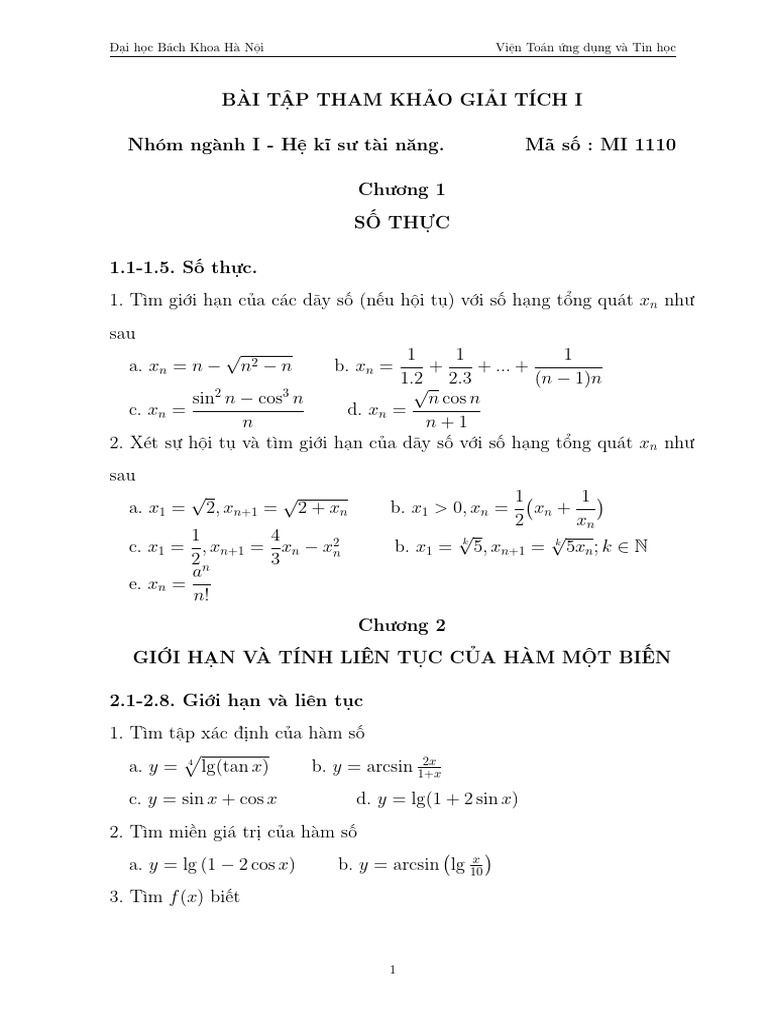 Baitap GT1 KSTN 6.9.2023 | PDF