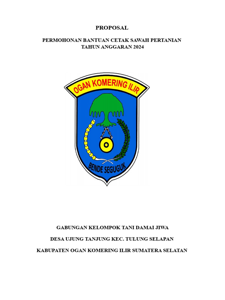 Proposal Bantuan Cetak Sawah 2024 | PDF | Ilmu Sosial | Sains & Matematika