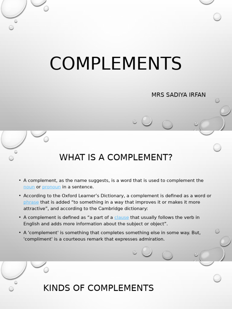COMPLEMENTS | PDF