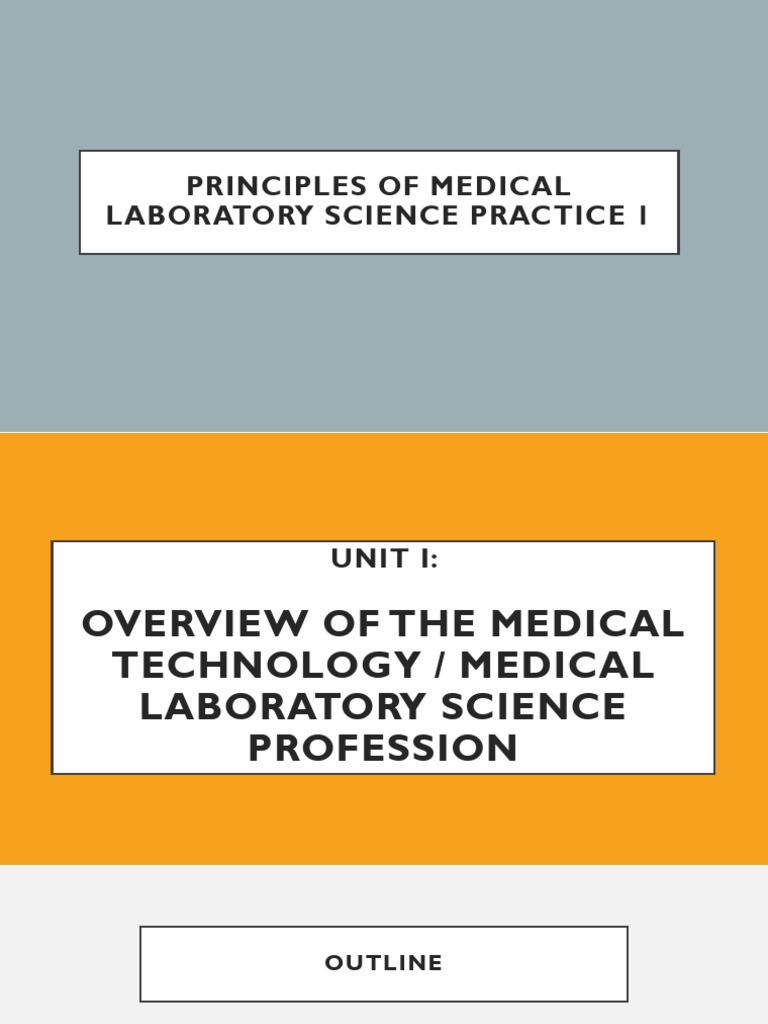 (1Q2425) Unit 1 - Overview of Medical Technology Profession | PDF ...