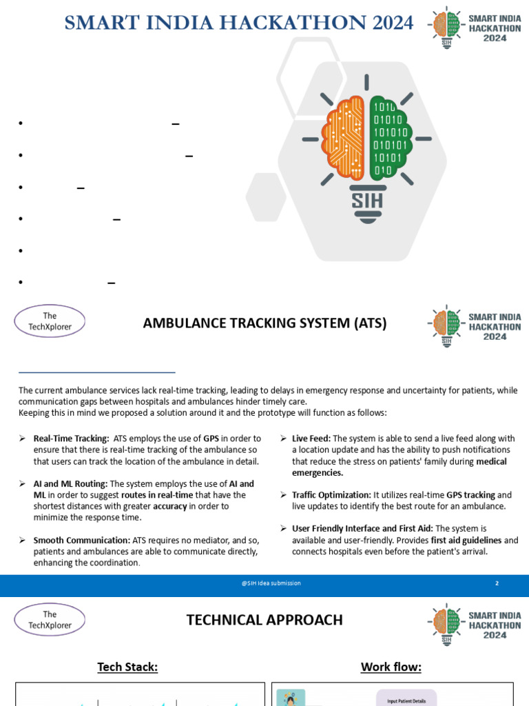 SIH2024 IDEA Presentation Format | PDF | Cloud Computing | Ambulance