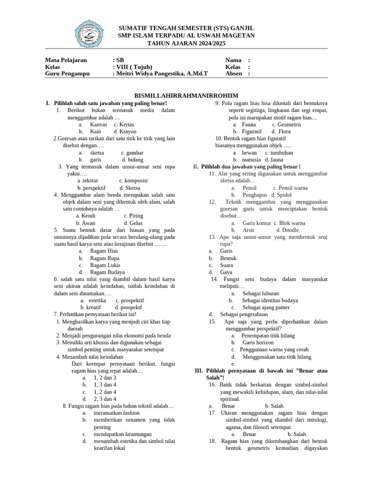 STS SB KLS 7 Fix | PDF