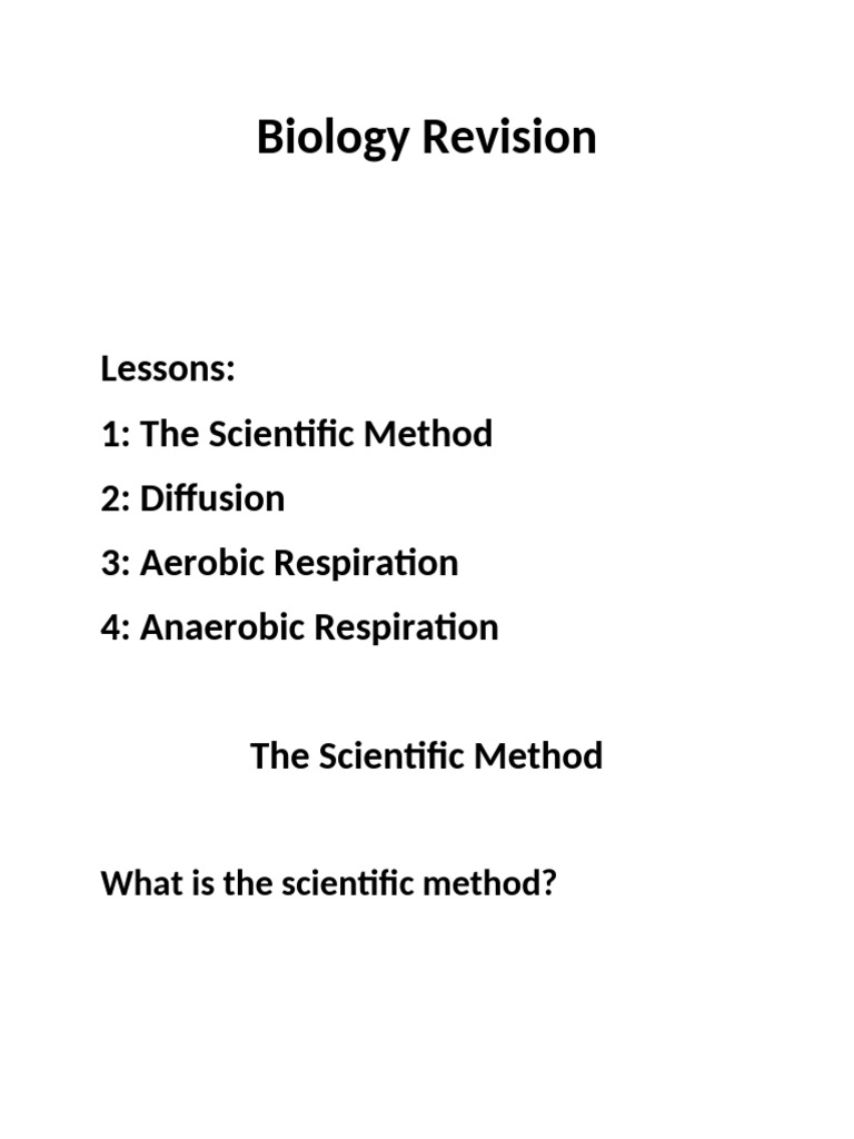 Biology Revision | PDF | Cellular Respiration | Diffusion