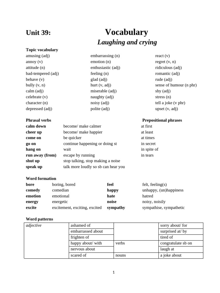 Destination B1 Unit 39 B1 Key | PDF