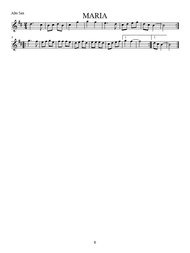 Maria - Alto Sax | PDF