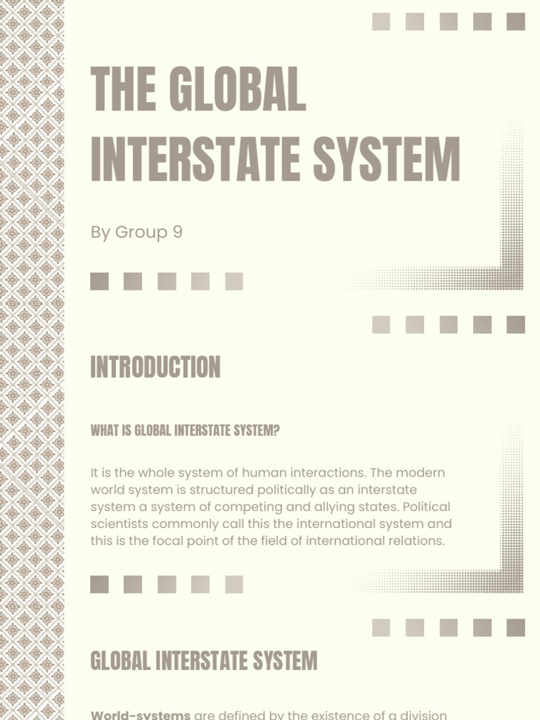 Global Interstate System | PDF | World Systems Theory | United Nations