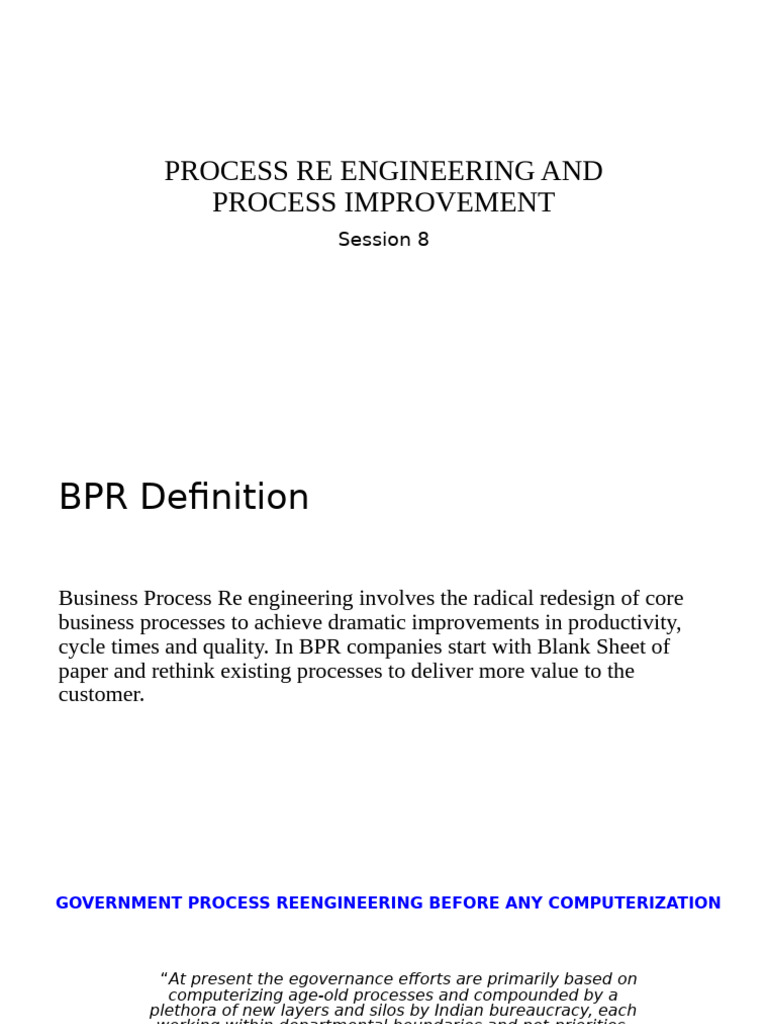 Process Improvement | PDF