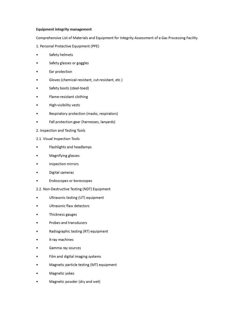 Equipment Integrity | PDF | Nondestructive Testing | Laptop