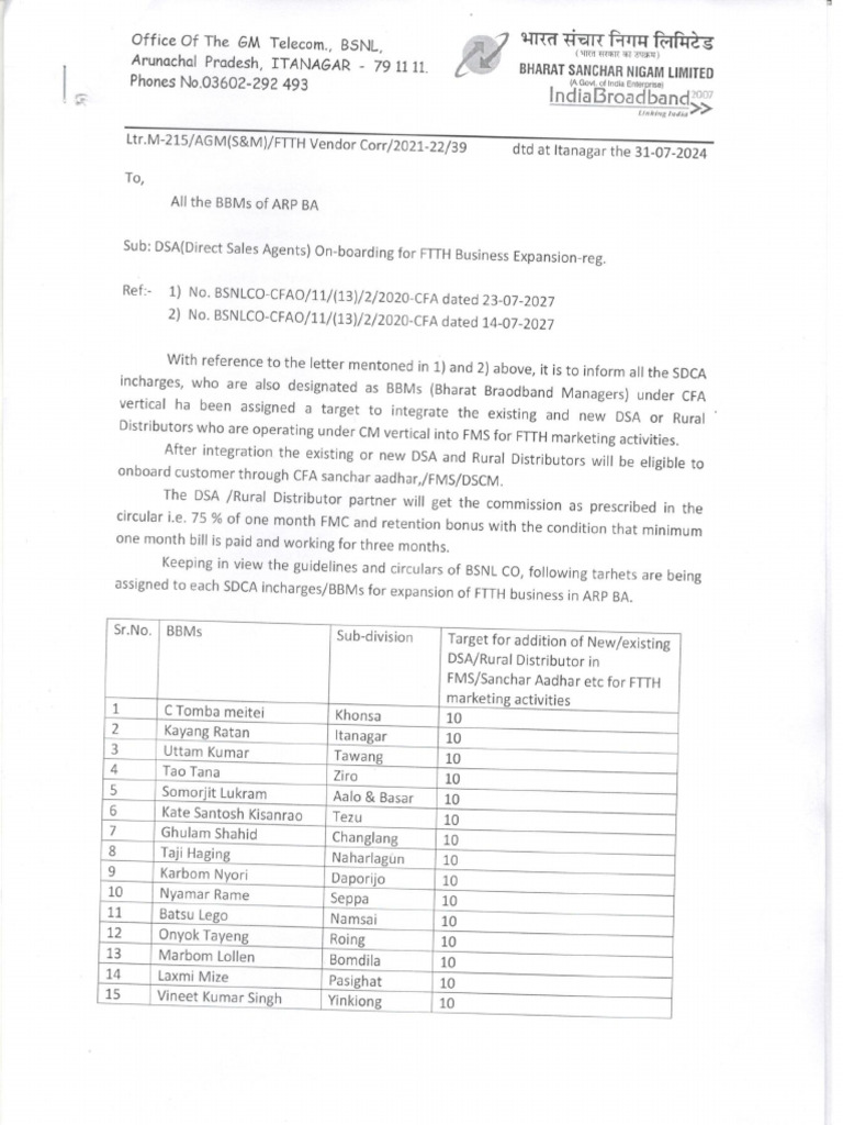 DSA Onboarding For FTTH Business | PDF