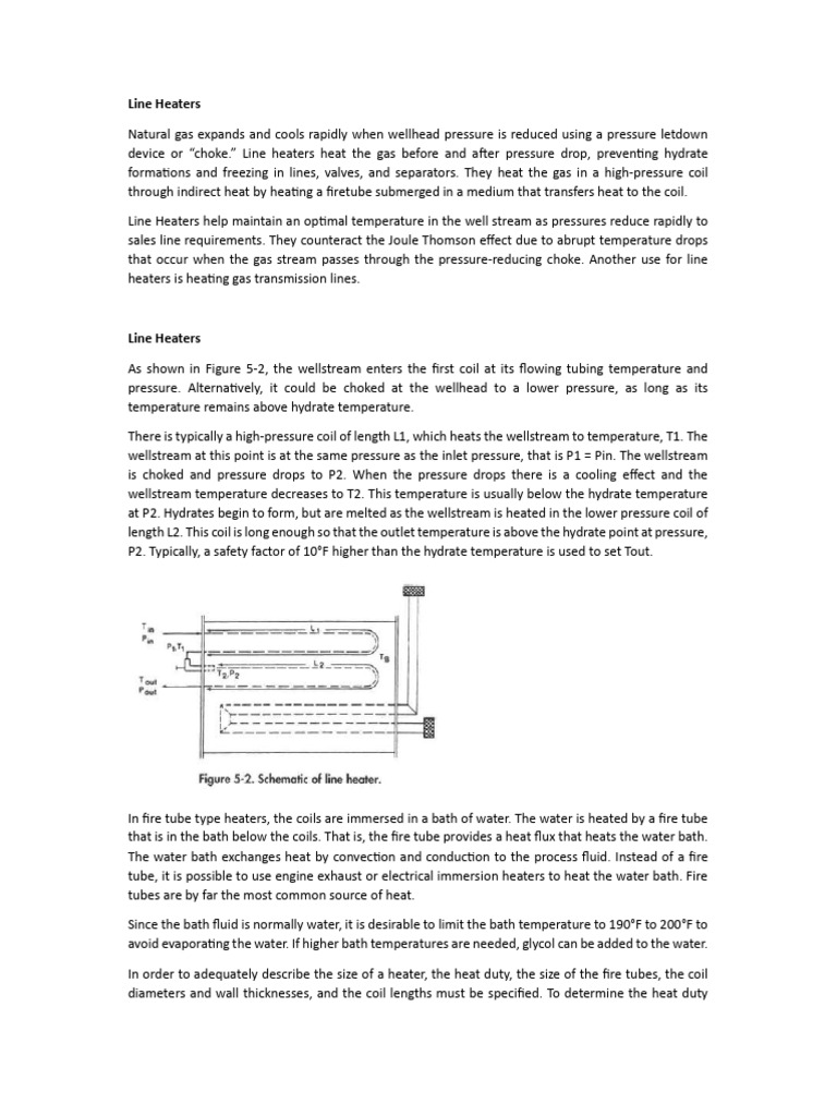 Line Heaters In Oil Production Pdf Water Heat