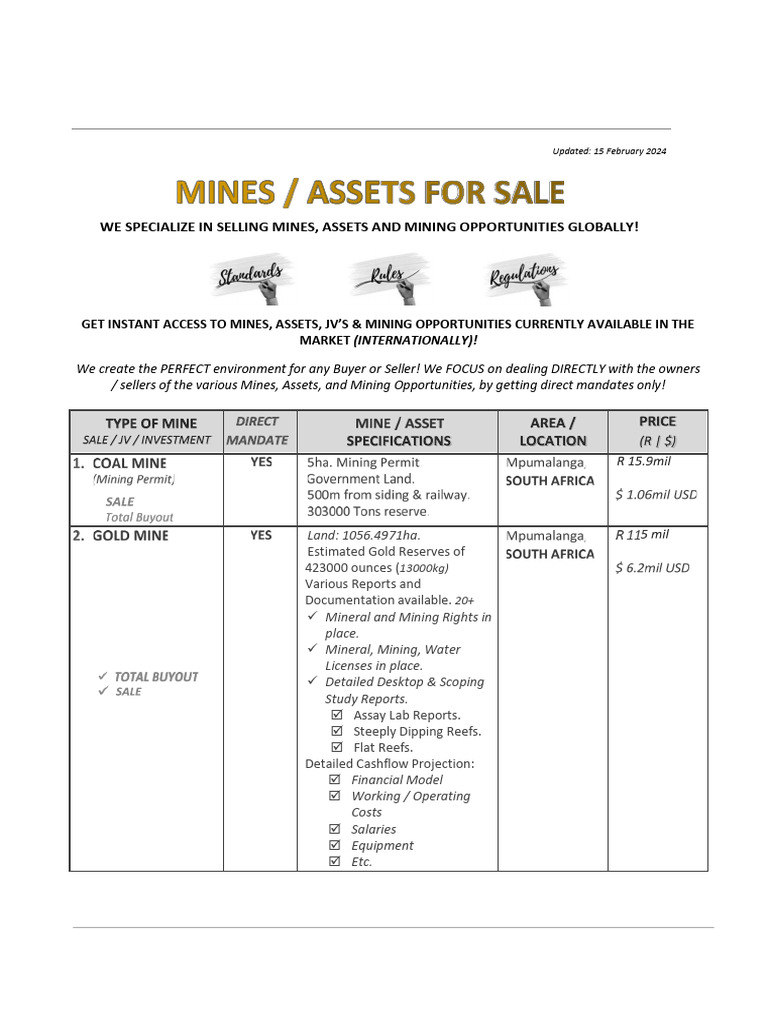 Mines | PDF | Home & Garden | Technology & Engineering
