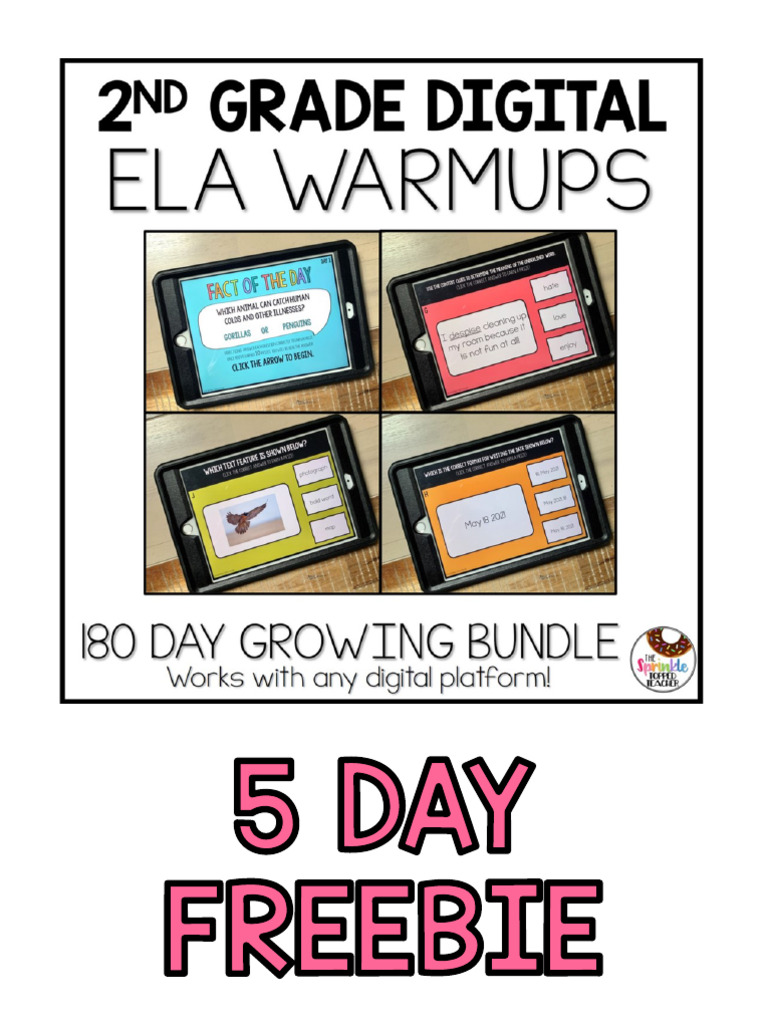 2nd Grade Digital ELA Warm-Ups Freebie | PDF | Noun | Verb