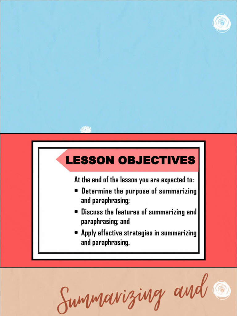 Q1L3 Summarizing and Paraphrasing 1 | PDF | Plagiarism | Essays