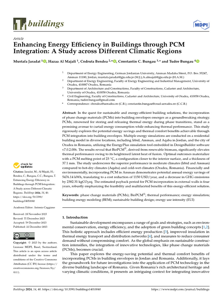 Buildings 14 00040 | PDF | Efficient Energy Use | Energy Conservation