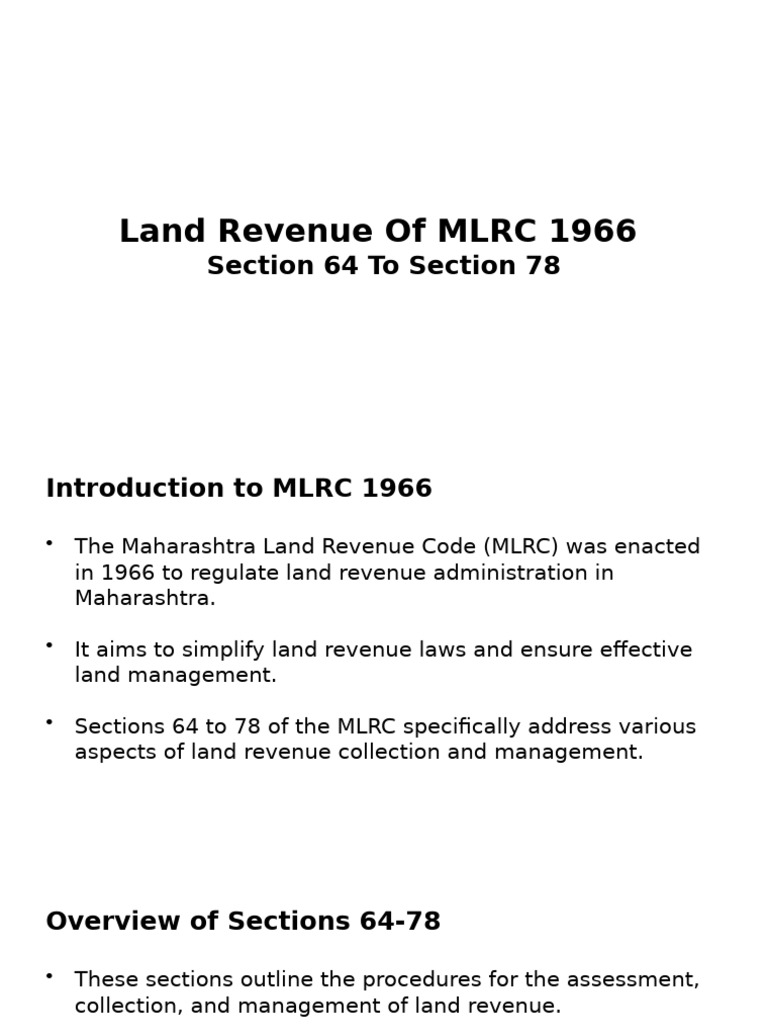 Land Revenue of MLRC 1966 Section64 To Section 78 | PDF | Justice | Crime & Violence