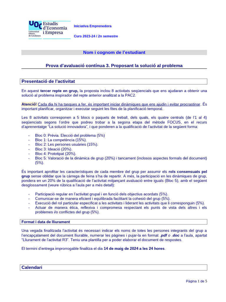 Iniciativa Emprenedora PAC3 20232 | PDF