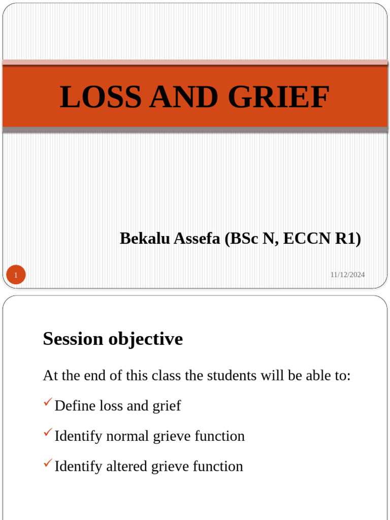 Loss and Grief | PDF | Grief | Terminal Illness