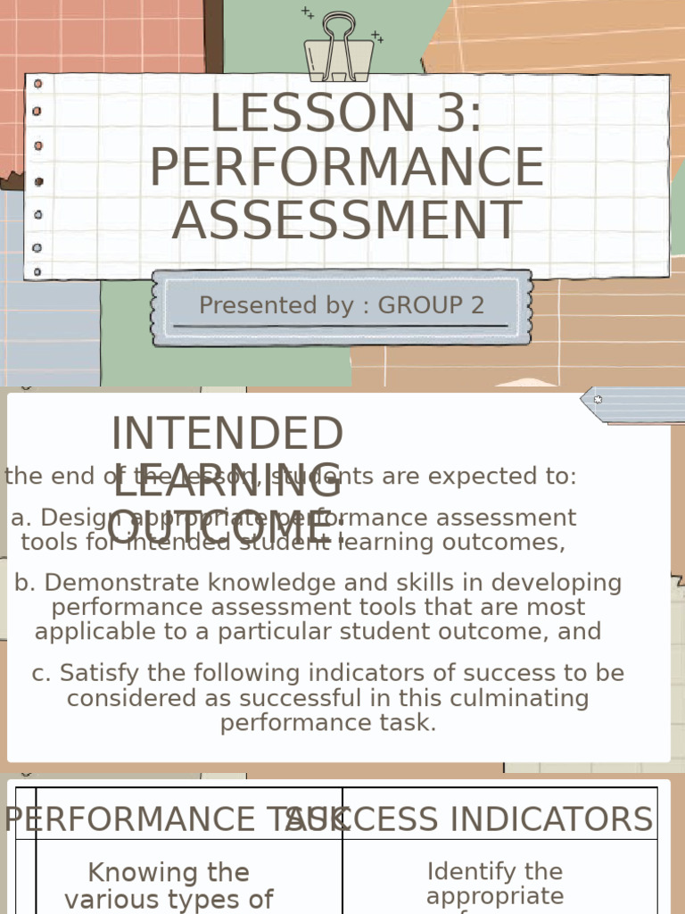 Designing Effective Performance Assessments | PDF | Educational ...