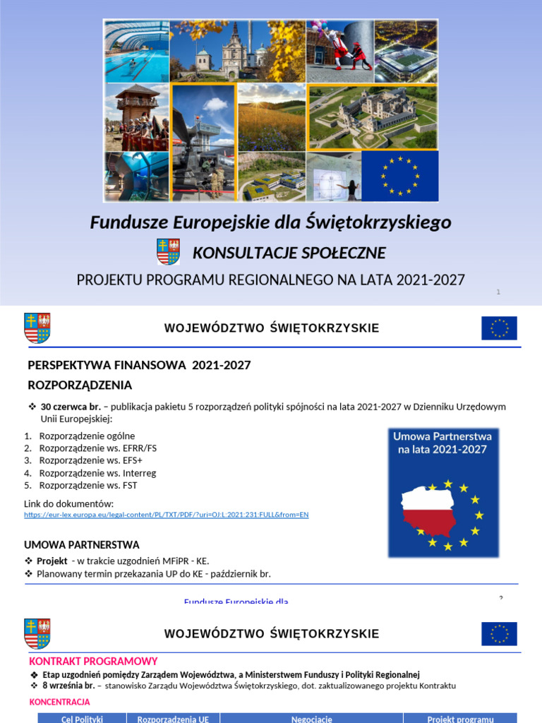 EFRR - Prezentacja Konsultacje Kielce - 30.09.2021 - Ok | PDF