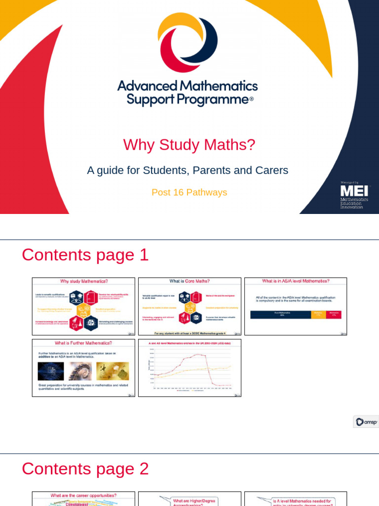 Why Study Maths 2024 Presentation | PDF | Mathematics | Matrix ...