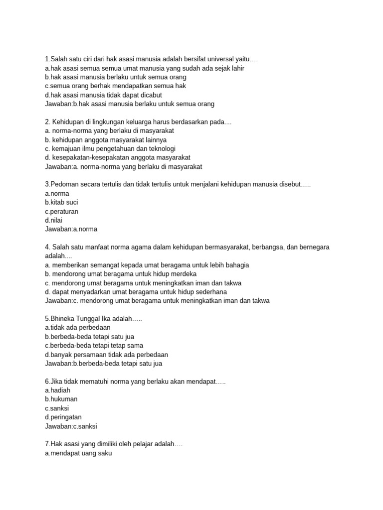 Soal G-Eval (2) PKN Kelas 6 SD | PDF | Ilmu Sosial