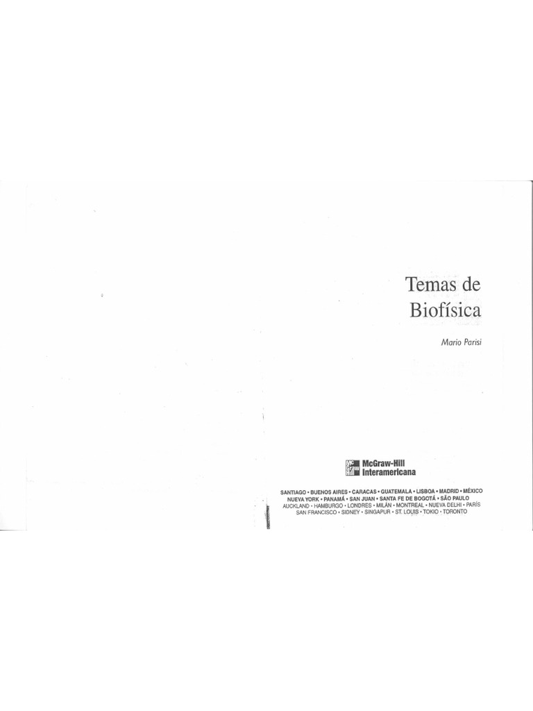 Temas de Biofísica - Parisi. Cap. 2y3 | PDF