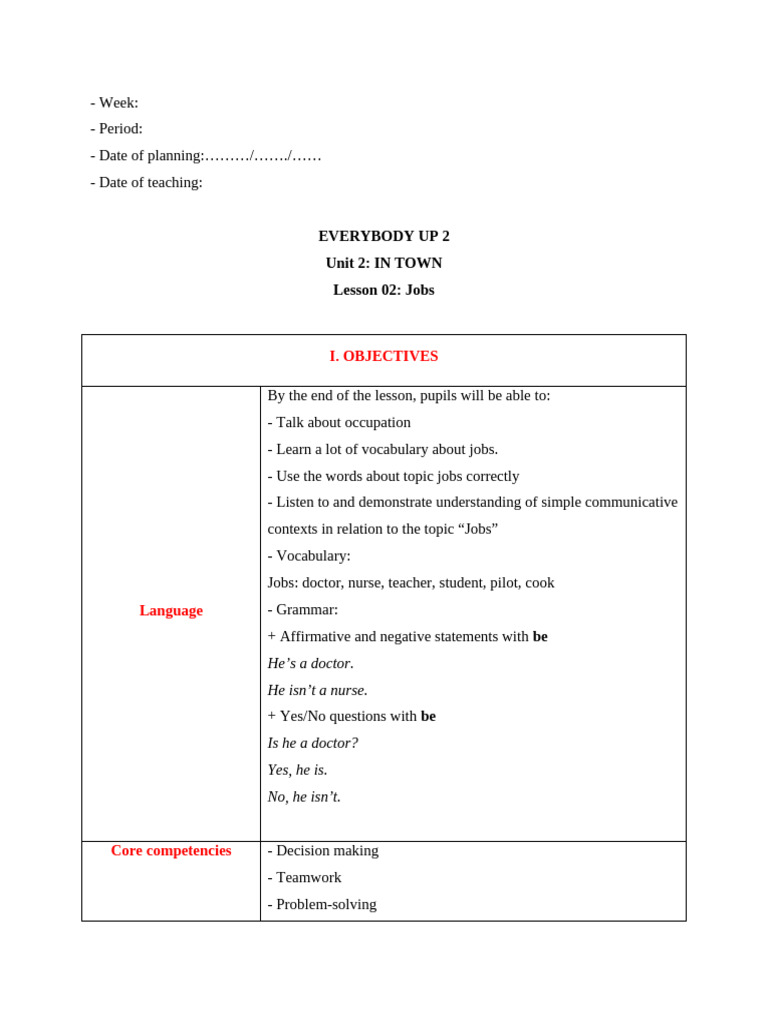 UP 2 - Unit 02 | PDF | Vocabulary | Learning