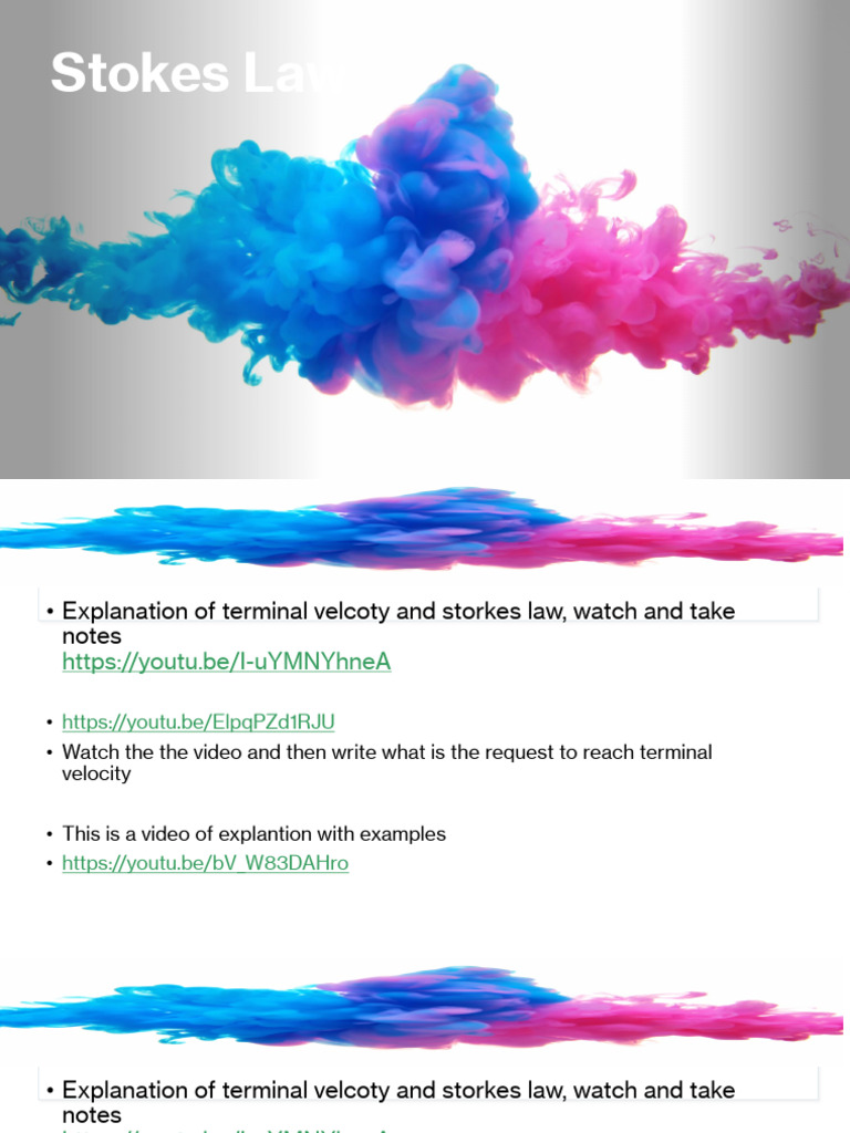 Stokes Law | PDF