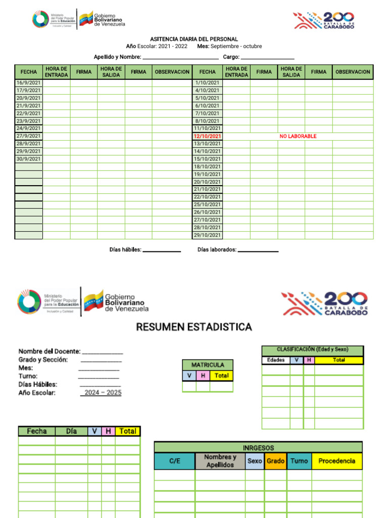 Modelos de Actas para Docentes y Estudiantes | PDF