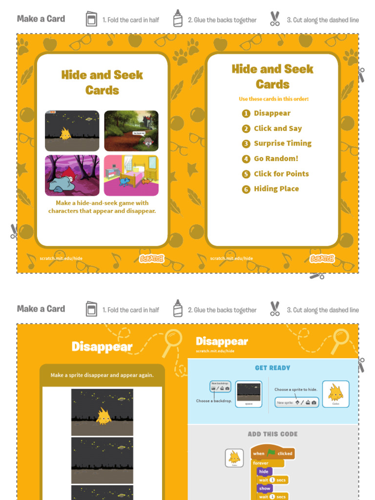 Create Hide-and-Seek Game Cards | PDF