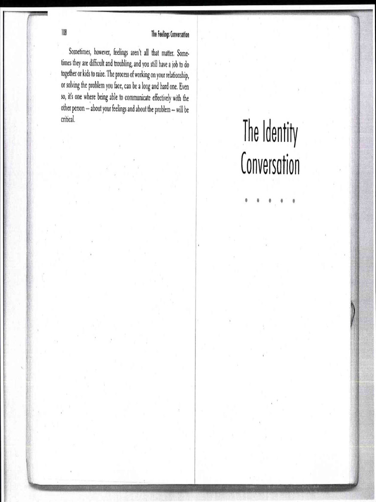 Difficult Conversations - Identty | PDF