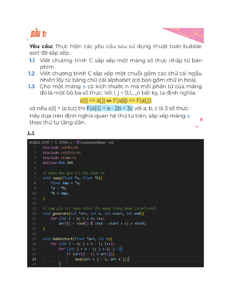 CTDL04 Bubblesort | PDF