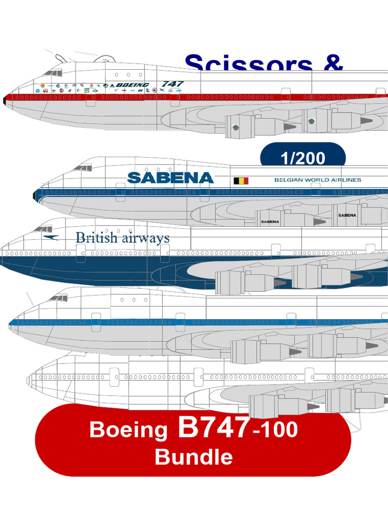 Boeing B747-100 Papercraft Plans | PDF