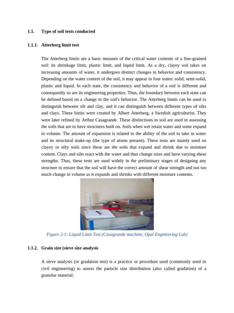 Type of Soil Tests Conducted | PDF | Applied And Interdisciplinary ...