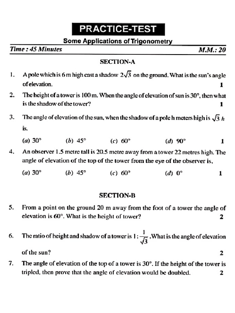 Application of Trigonometry | PDF