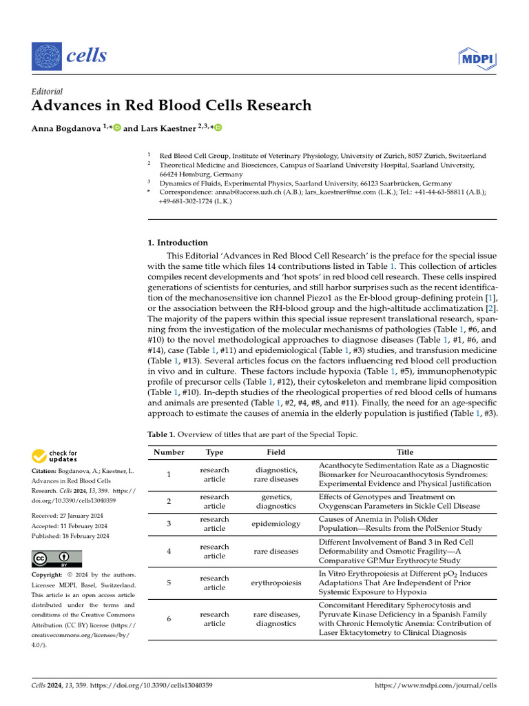 cellss | PDF | Red Blood Cell | Blood Transfusion