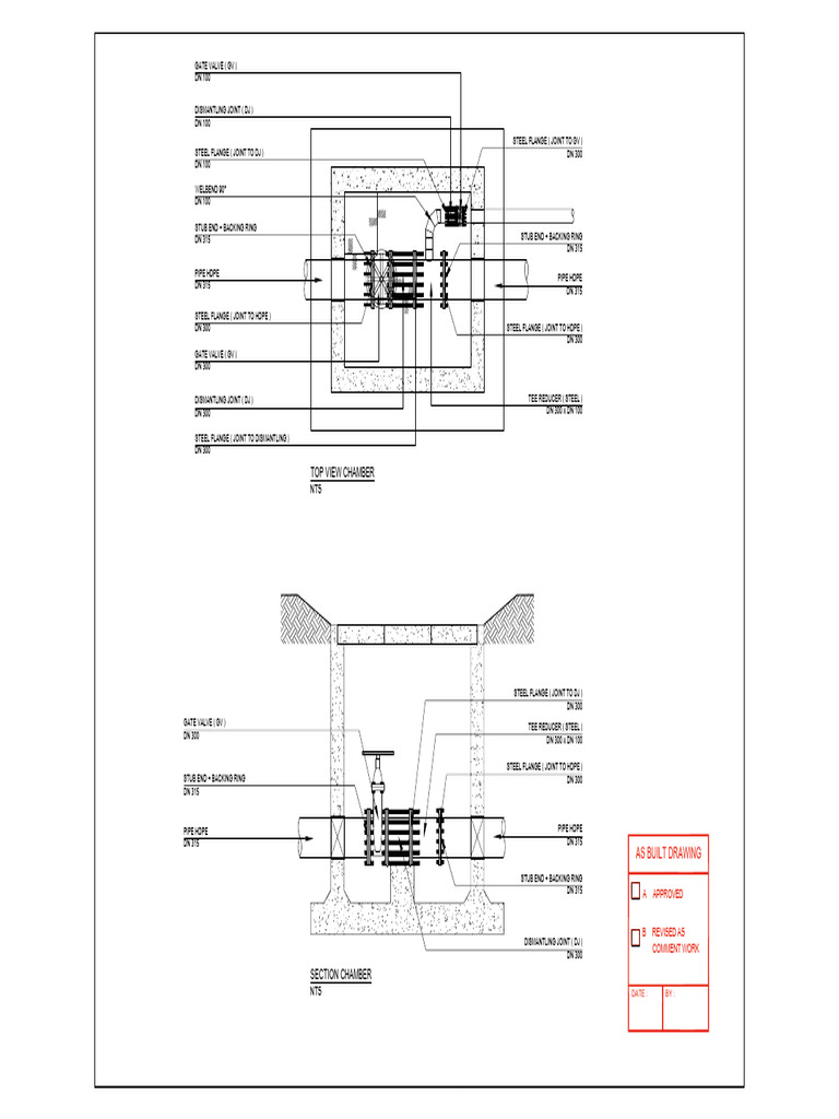 Top View Chamber: As Built Drawing | PDF | Pipe (Fluid Conveyance ...