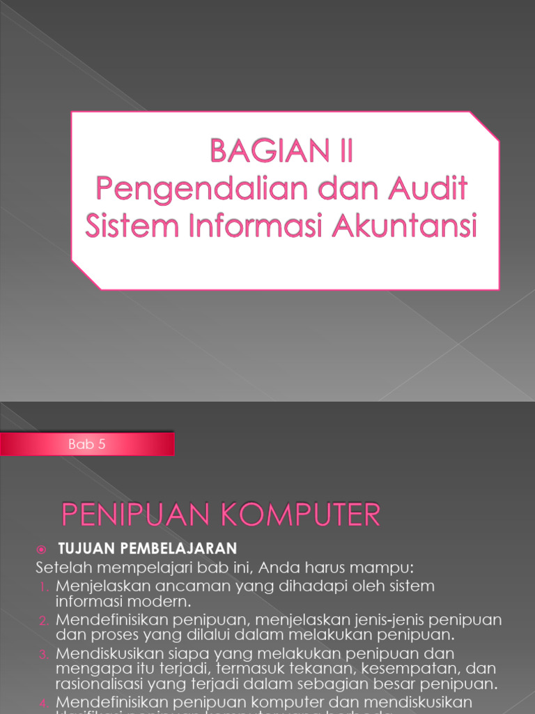 Materi Ke-3 Pengendalian Dan Audit SIA | PDF