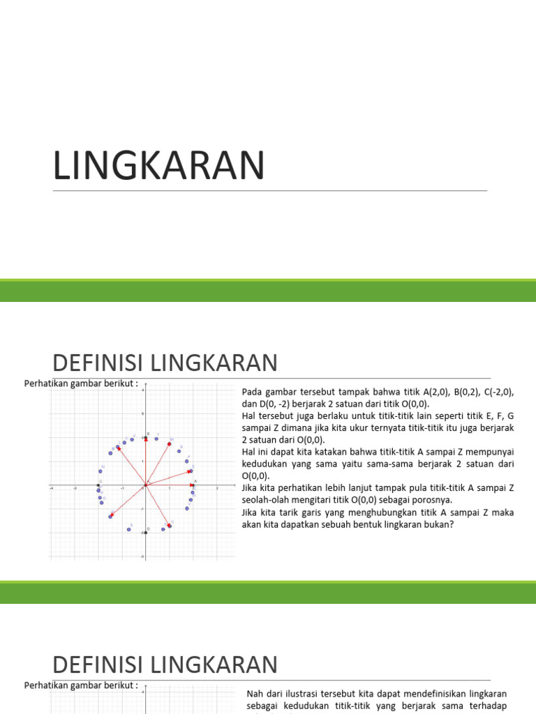 Persamaan Lingkaran | PDF | Metode & Bahan Ajar