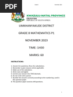 Maths Grade 8 Term 2 2025 | PDF | Area | Circle