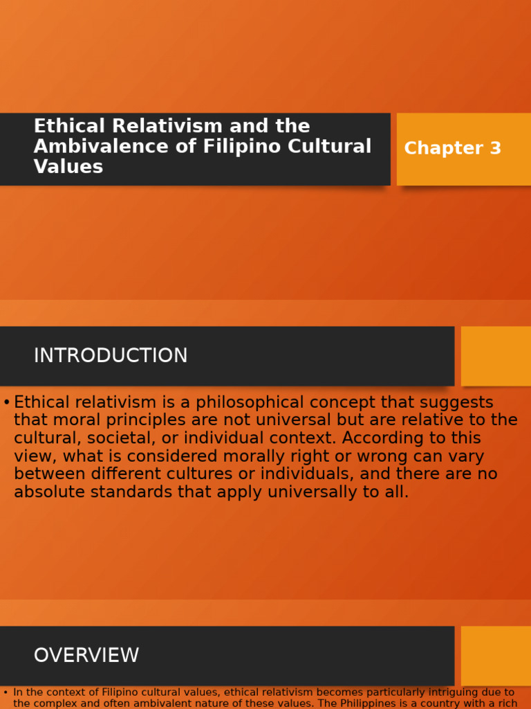 Ethical Relativism and The Ambivalence of Filipino Cultural | PDF | Morality | Relativism