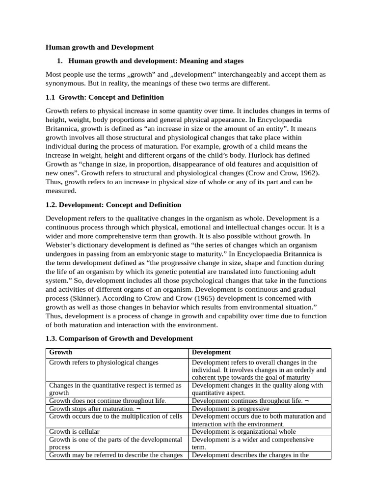 Human Growth and Development | PDF | Puberty | Adolescence