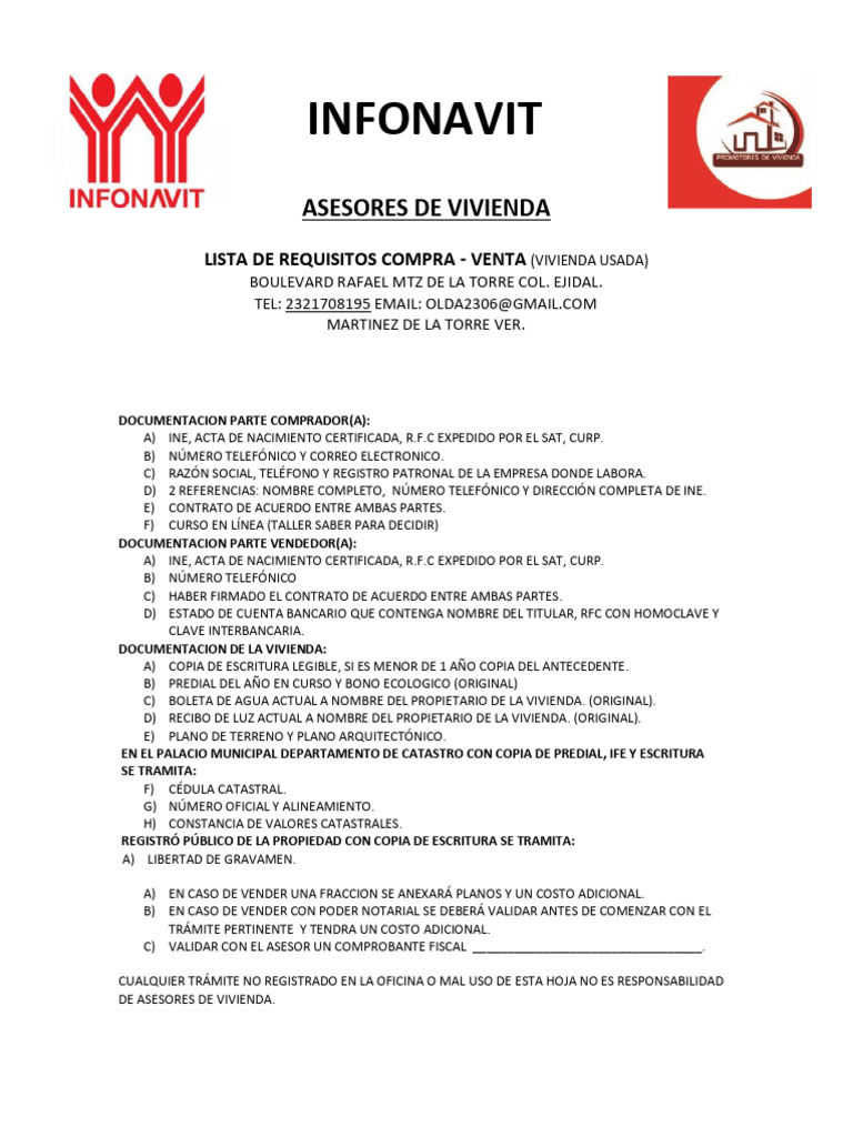 Requisitos Infonavit Oldair | PDF | Hogar y jardín