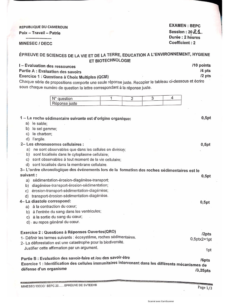 Bepc Svteehb 2021 | PDF