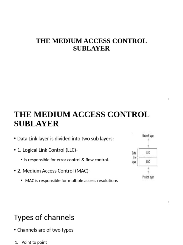 Mac Sublayer Updated | PDF | Channel Access Method | Computing