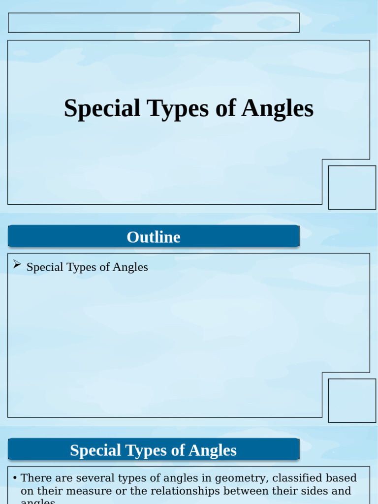 Types of Angles in Geometry Explained | PDF