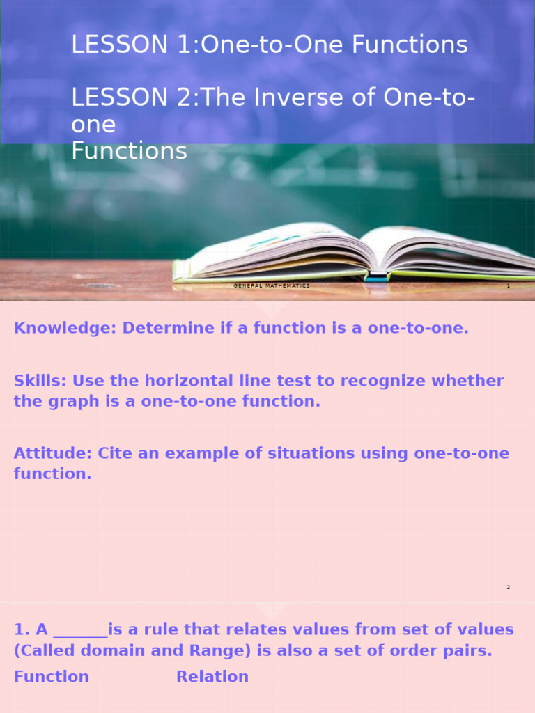 One to One Function | PDF | Function (Mathematics) | Line (Geometry)