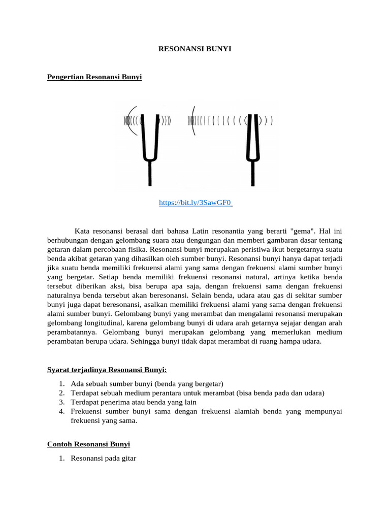 Resonansi Bunyi | PDF
