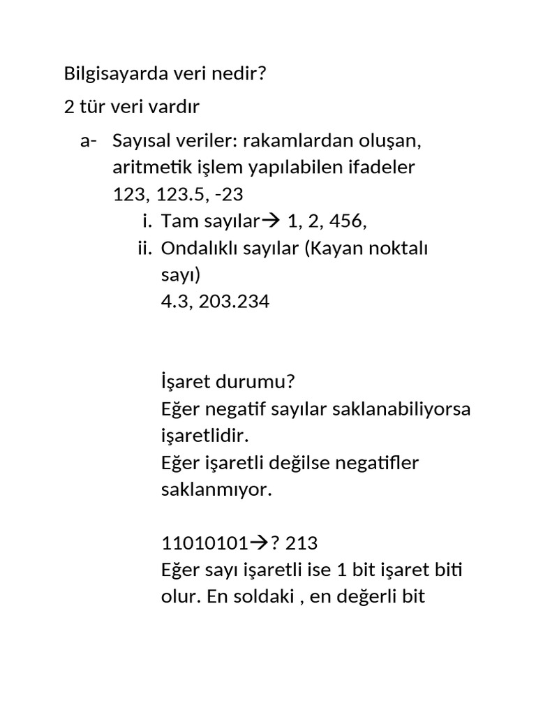 Hafta2 Aritmetik Islemler | PDF