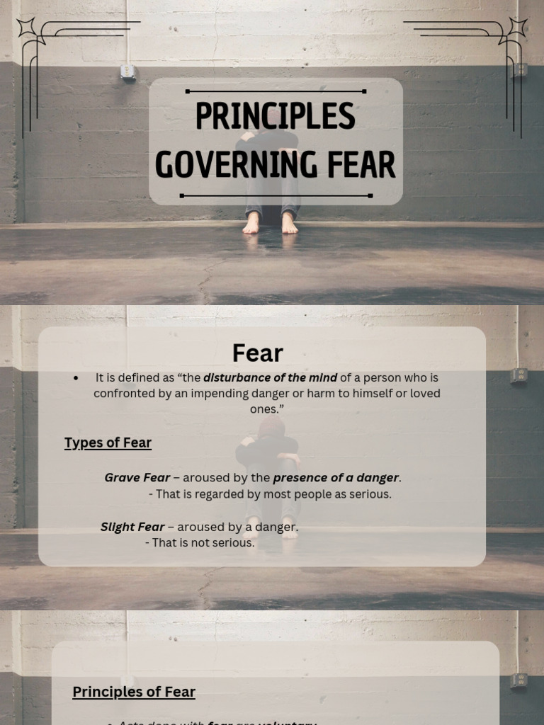 Principles Governing Fear | PDF | Self-Improvement